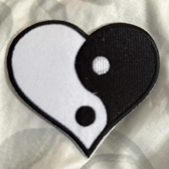 Other | Ying Yang Heart Iron On Patch Measures 35x3 | Poshmark